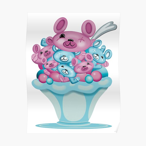 "Teddy bear ice cream Sundae " Poster for Sale by JeanGentry | Redbubble