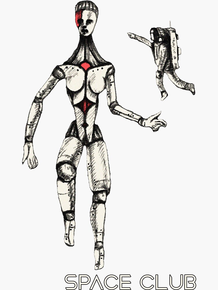 "Miss Machine" Sticker by Space-Club | Redbubble