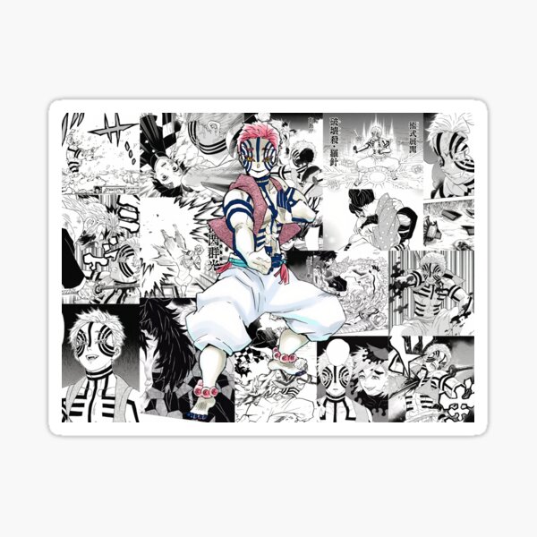 "Akaza" Sticker by gliitchgrl | Redbubble