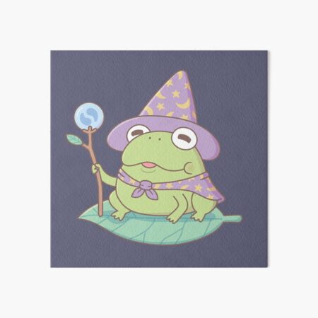 "Cute Frog Wizard Magician With Magic Staff" Art Board Print by ...