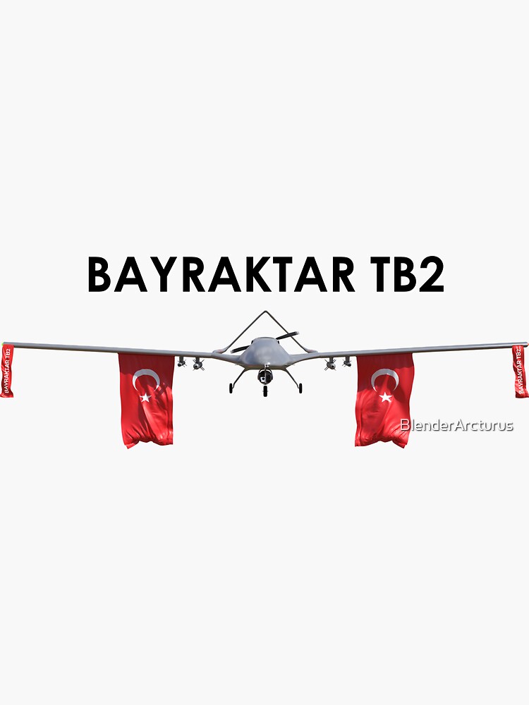 "Bayraktar TB2 Turkish Military Drone" Sticker by BlenderArcturus ...