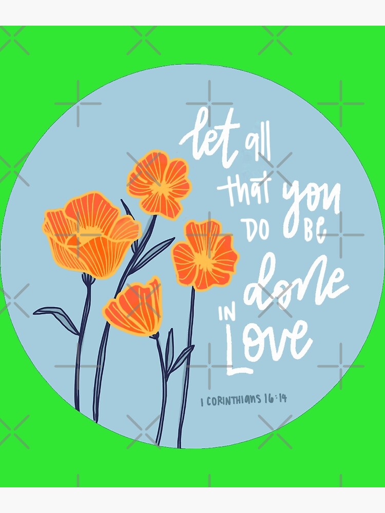 "1 Corinthians 1614 Sticker" Poster for Sale by ReagarSouthgate | Redbubble