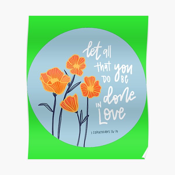 "1 Corinthians 1614 Sticker" Poster for Sale by ReagarSouthgate | Redbubble