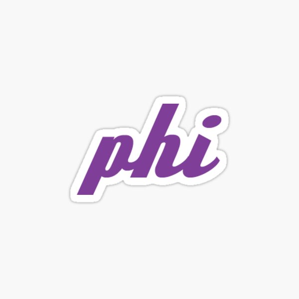 "phi" Sticker for Sale by jackbox999 | Redbubble