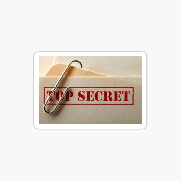 "Top secret " Sticker for Sale by Singerevita | Redbubble