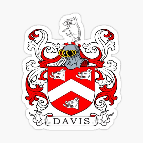 Davis Family Crest Stickers | Redbubble