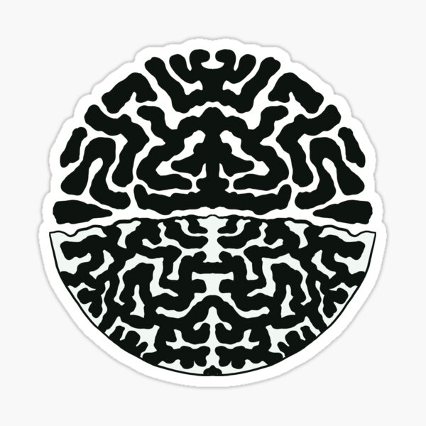 "Black and White Abstract Circle " Sticker for Sale by roleydesigns ...