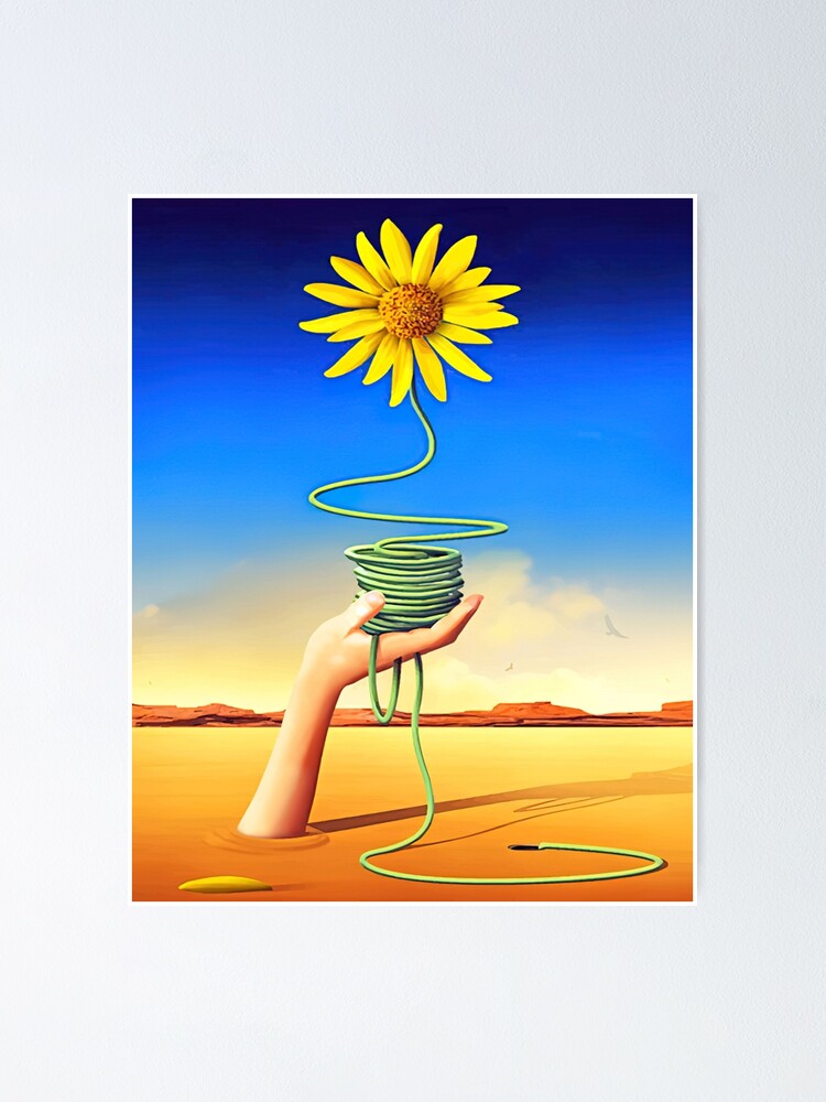 "Surrealism Flower Salvador Dali" Poster for Sale by kristianclopez ...