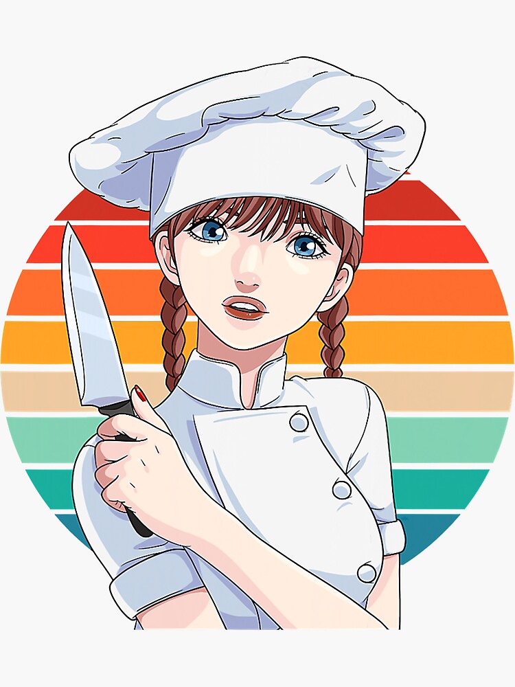 "Female Cook Culinary Kitchen Chef Girl Cooking Gourmet " Sticker by ...