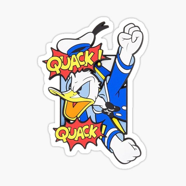 "Donald Duck QUack QUack!" Sticker for Sale by DonaldUS | Redbubble