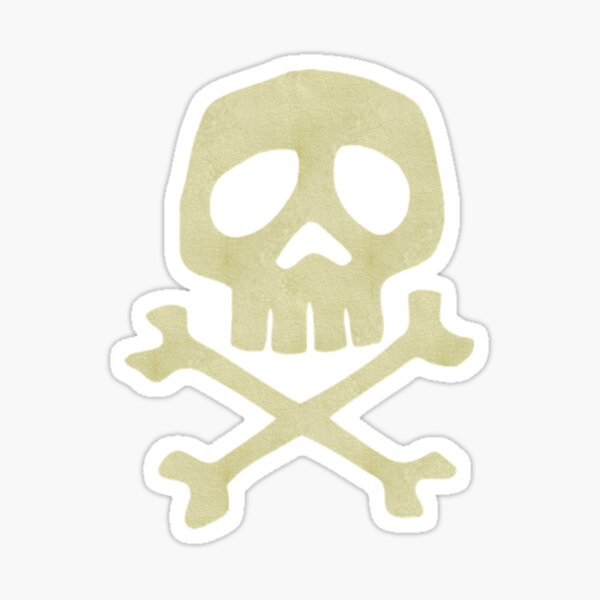 "Danzig Style Harlock Skull Crossbones Jolly Roger" Sticker by ...