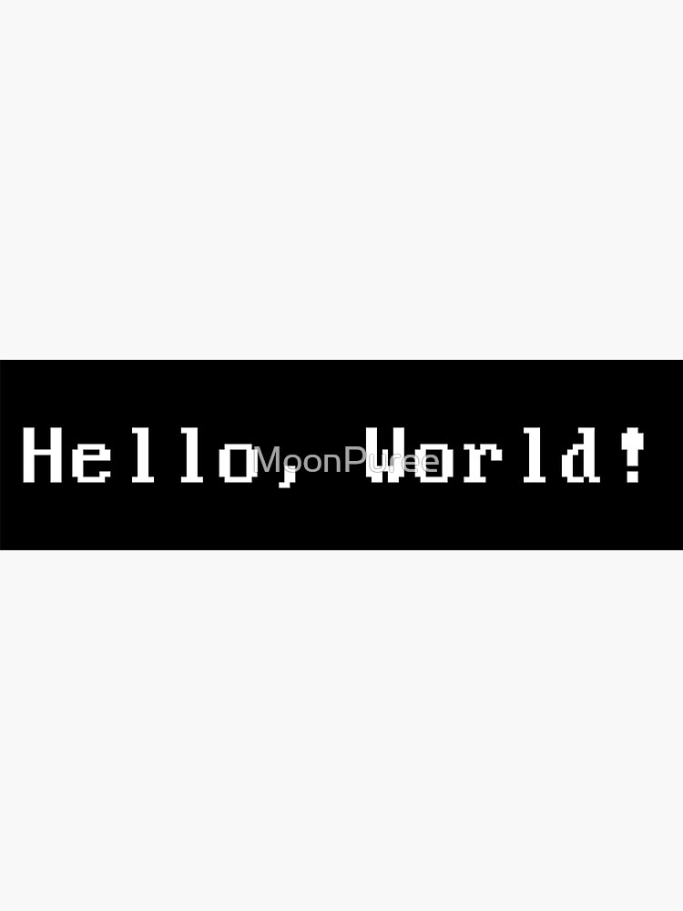 "Hello World Computer Program" Sticker for Sale by MoonPuree | Redbubble