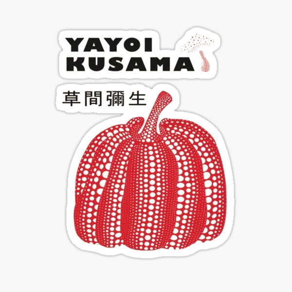 "Yayoi Kusama - Red Fresh Pumpkin" Sticker by FernandoNguy | Redbubble