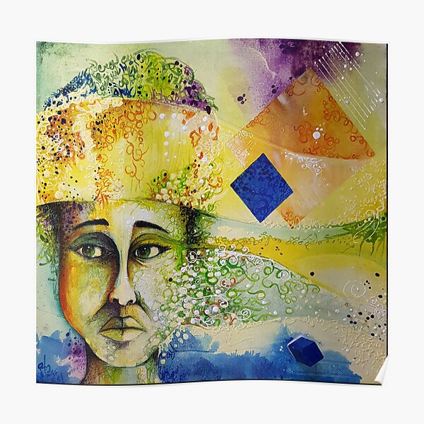 "Woman hidden sadness abstract painting" Poster for Sale by NadineCOM ...