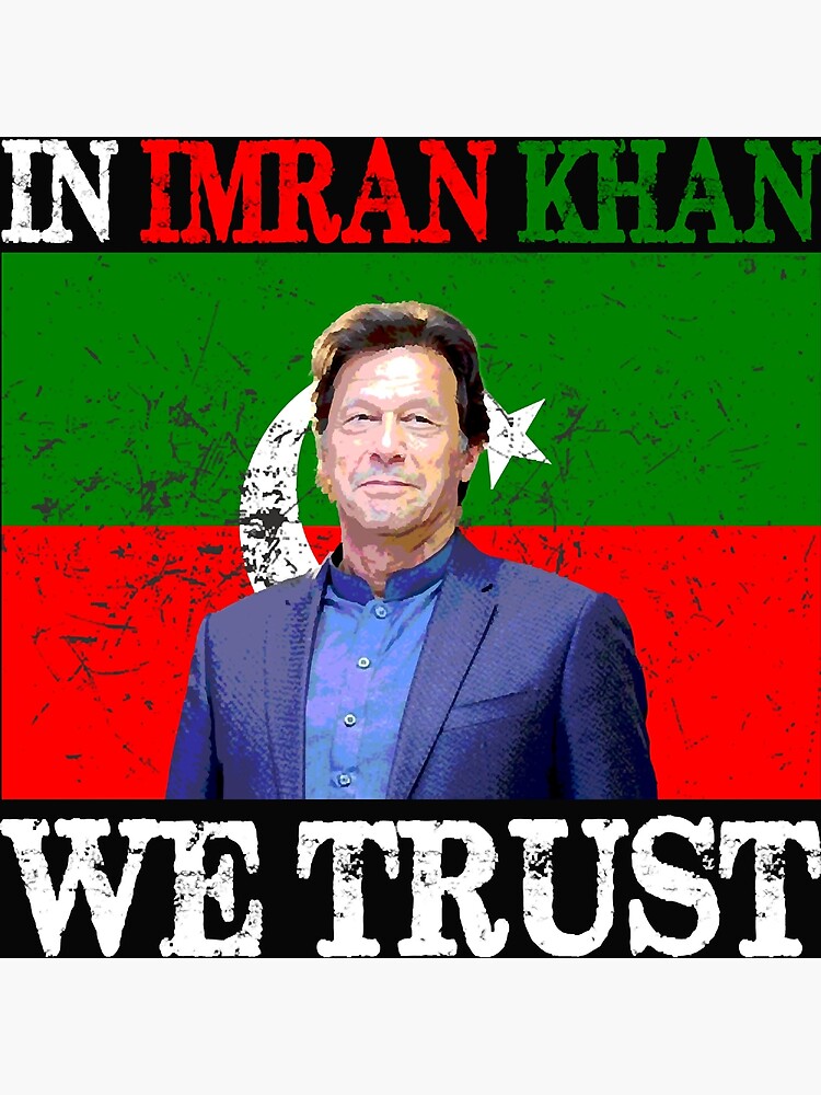 "In Imran Khan We trust PTI Party Flag Vintage " Poster for Sale by ...