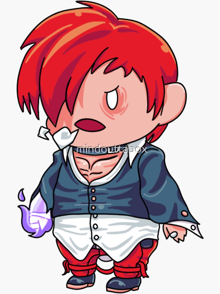 "Chibi Parody: Iori loco" Sticker for Sale by mindouttabox | Redbubble