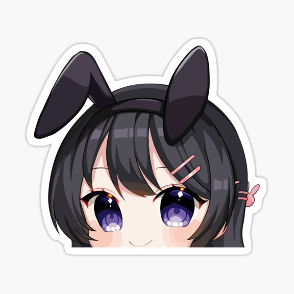 Pegatina «mai sakurajima chibi peeker» de WeeabooClub | Redbubble