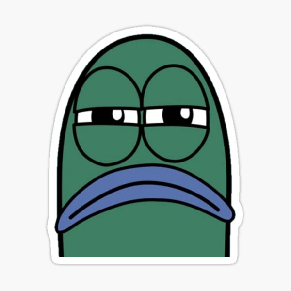 "Disappointed Fish" Sticker by owlbomb | Redbubble