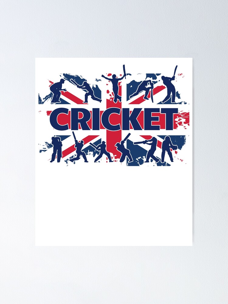 "Play Cricket, England Cricket Love Playing English Cricket" Poster for ...