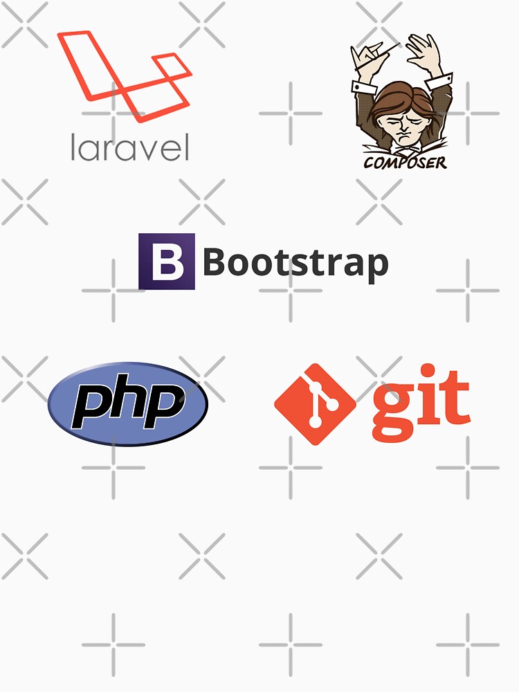 "php laravel composer developer sticker set" T-shirt for Sale by ...