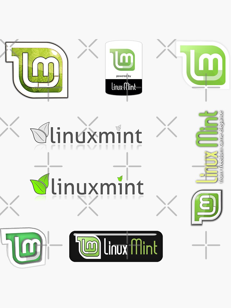 "linux mint sticker set" Sticker for Sale by yourgeekside | Redbubble