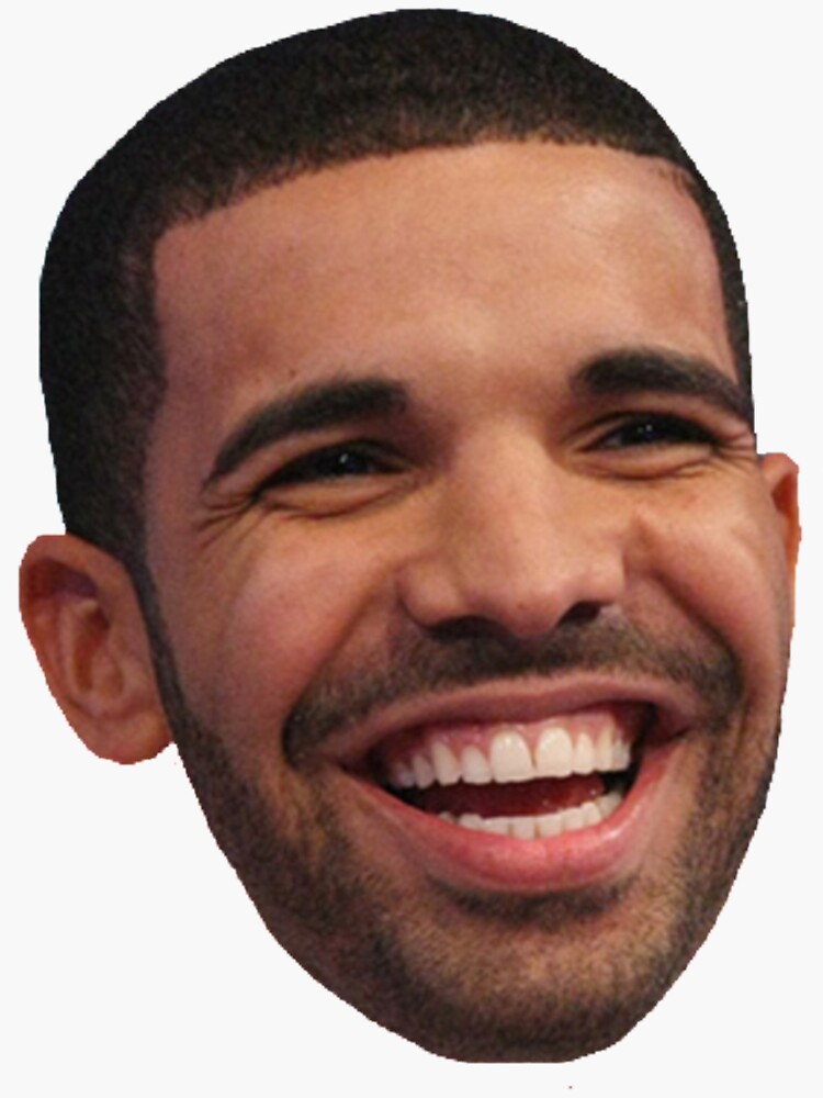"Drake happy face HD" Sticker by SanThanRF | Redbubble