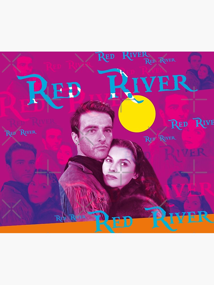 "Red River Film, Montgomery Clift Joanne Dru Collage" Poster for Sale ...