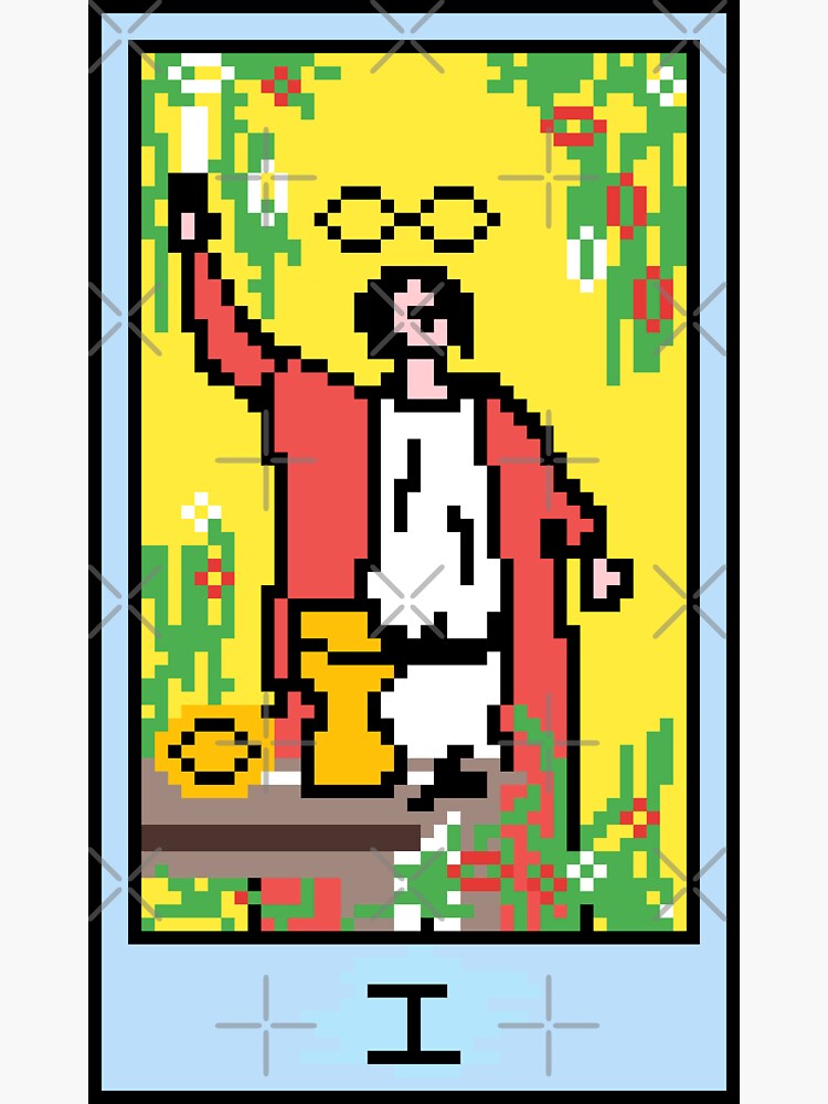 "Wait, is this pixel art tarot? Black - Major Arcana 'The Magician ...