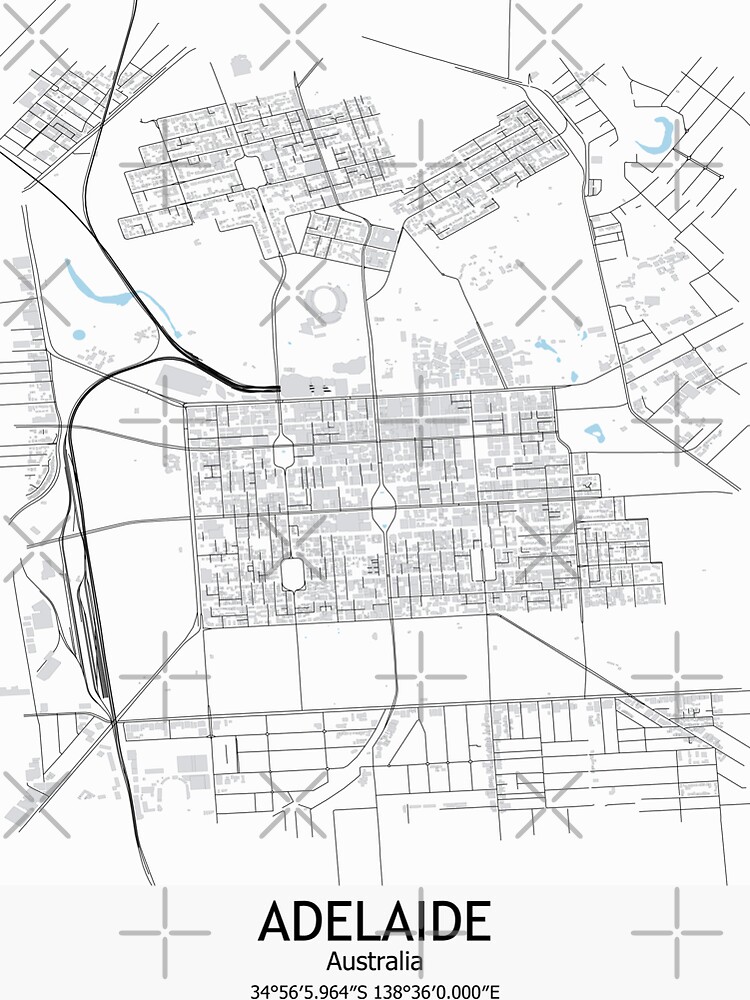 "Adelaide South Australia Map, Minimalist Travel South Australian Home ...