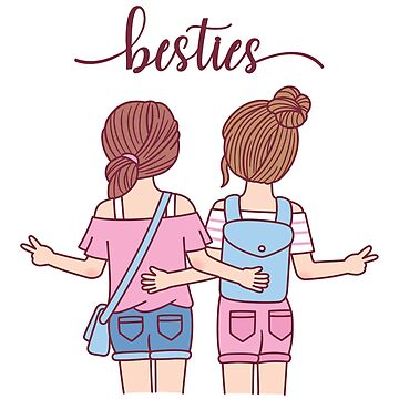 "Cute Girls Besties Best Friends" Photographic Print for Sale by ...