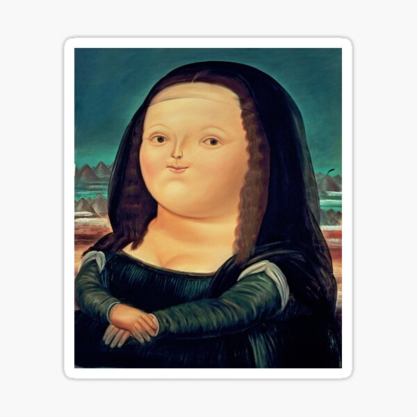 "Fat Monalisa" Sticker by tobyhermann | Redbubble