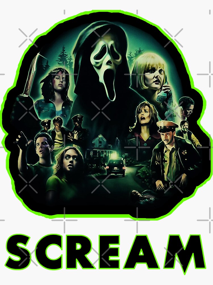"Scream Green Stab Horror Funny Gifts" Sticker for Sale by ...