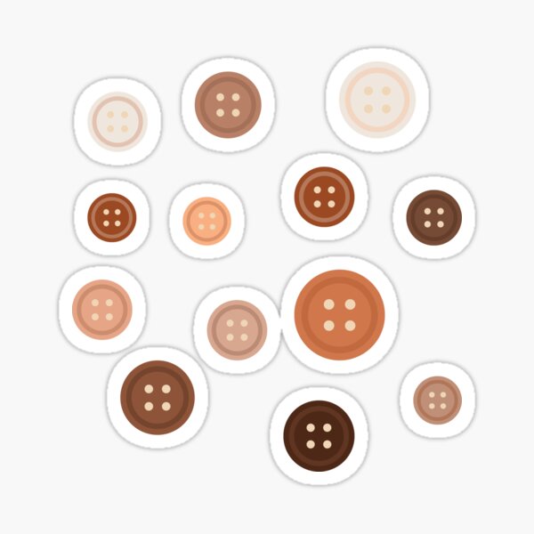 "Neutral sewing buttons, sticker pack" Sticker for Sale by beskrajem ...