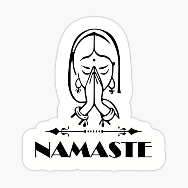 "Namaste " Sticker for Sale by VGCREATIONS6 | Redbubble