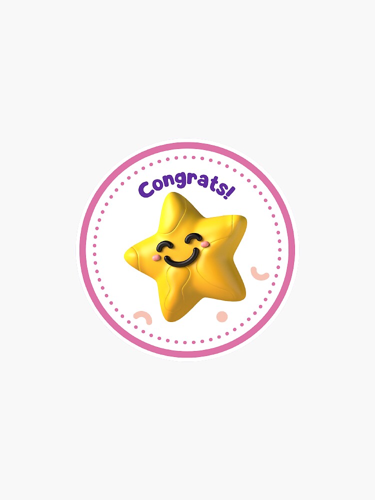 "Congratulations Sticker!" Sticker by Figuradam | Redbubble