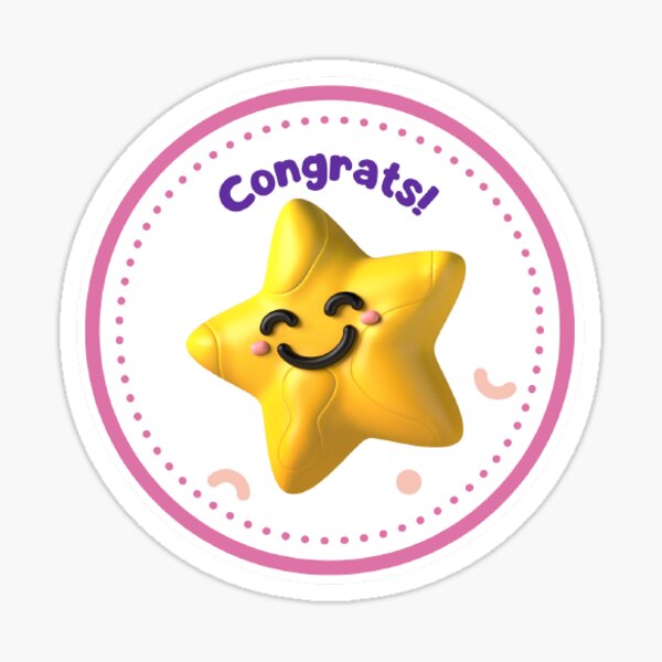"Congratulations Sticker!" Sticker by Figuradam | Redbubble