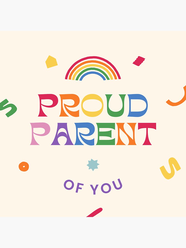"Proud Parent Rainbow Sticker" Sticker for Sale by Figuradam | Redbubble