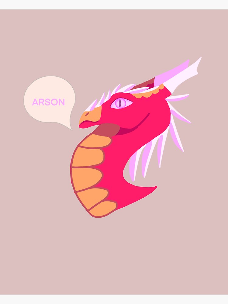 "Pink and Orange Arson Dragon" Sticker by ChaosDesigns12 | Redbubble