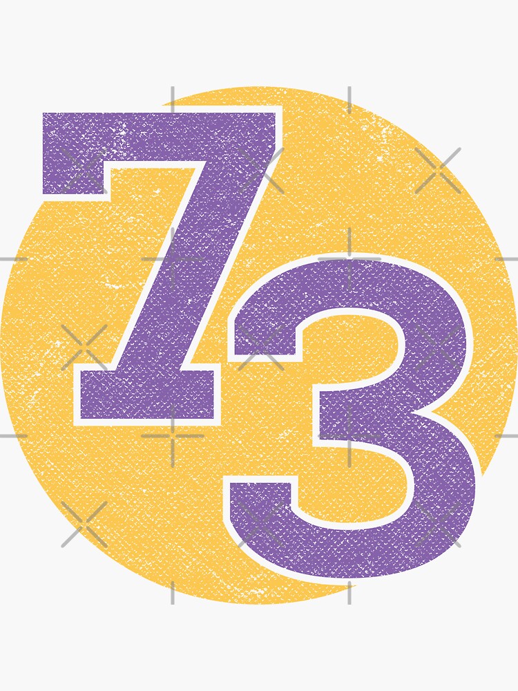"73, seventy-three, favourite number 73" Sticker by new-wrk | Redbubble