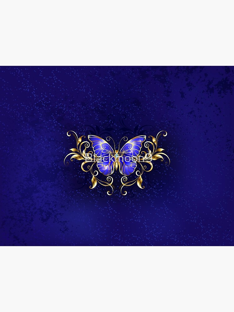 "Sapphire Butterfly with Gold Pattern" Photographic Print for Sale by ...