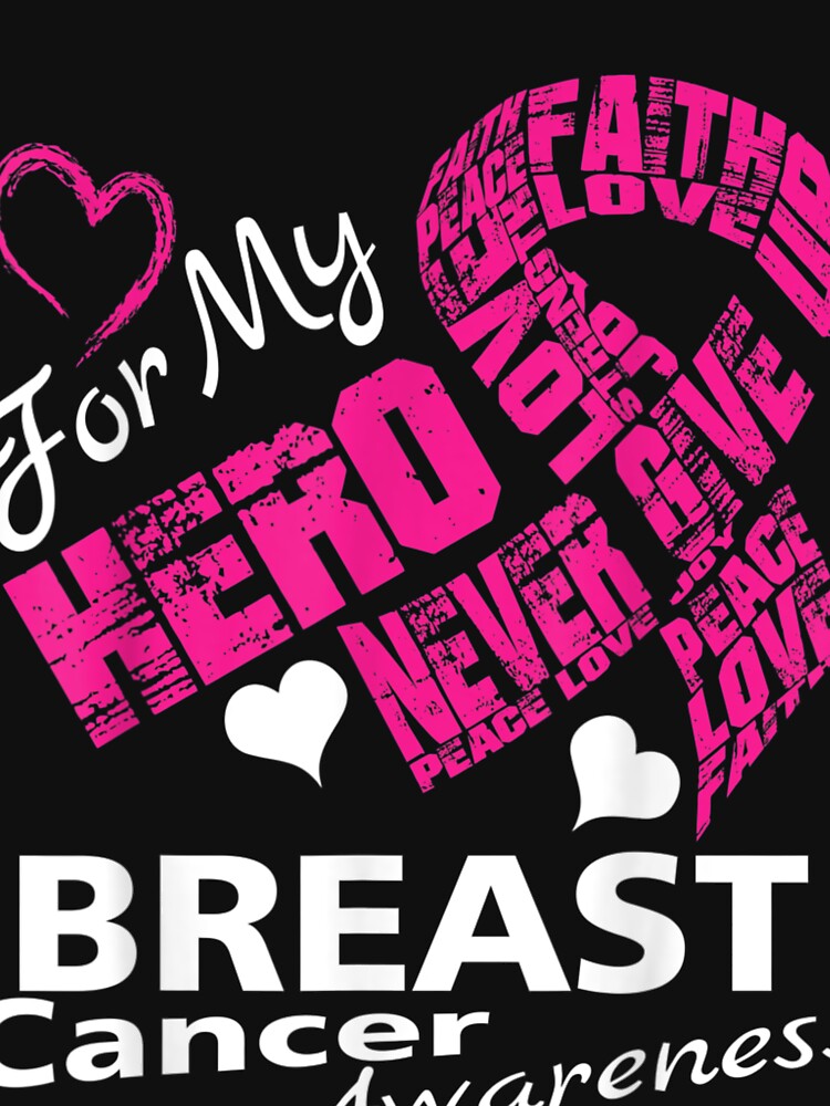 Love For My Hero Breast Cancer Awareness Ribbon T Shirt By