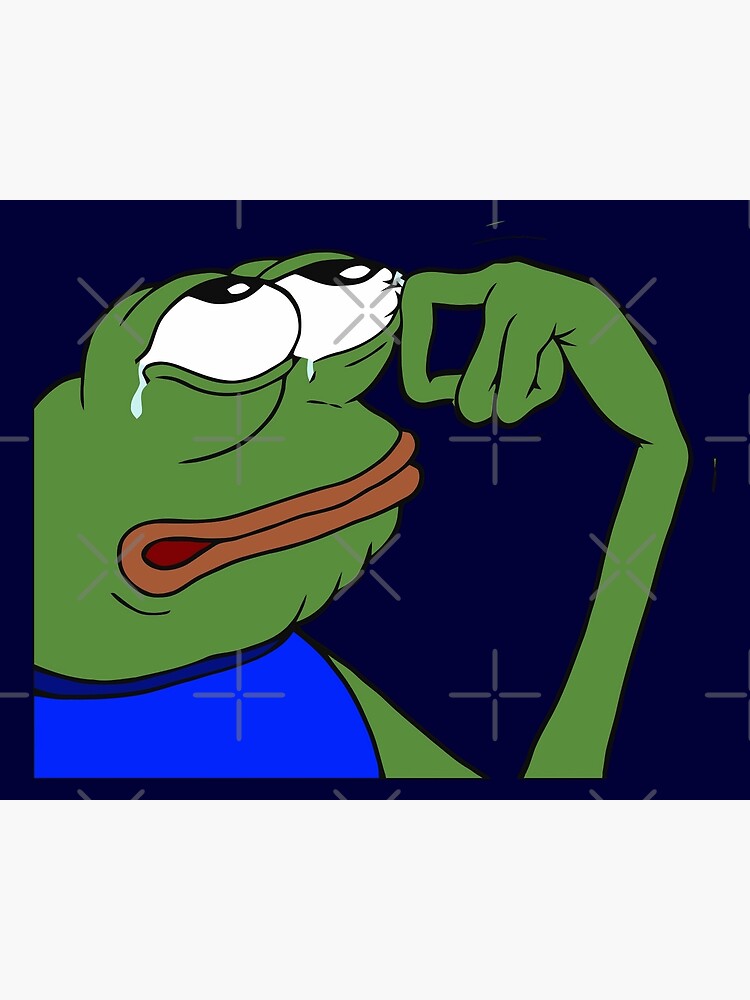 "Crying Pepe The Frog Meme Trendy Graphic Unisex, Cute Fashionable, For ...