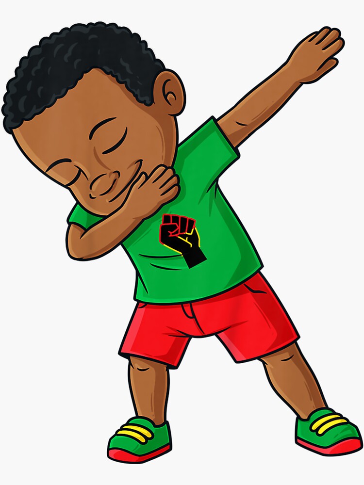 "Dabbing Black King Juneteenth Melanin Brown Skin Boys Dab" Sticker for Sale by Wendiart | Redbubble