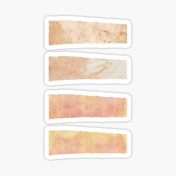 "Neutral washi tape watercolor sticker pack" Sticker for Sale by ...