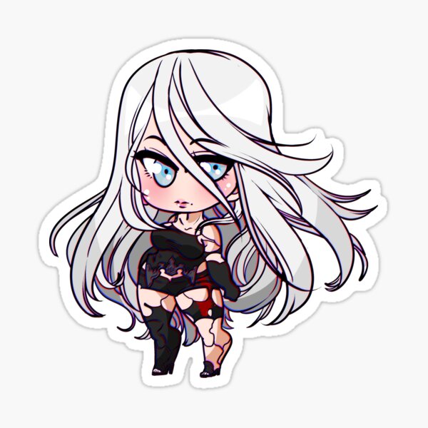 "Nier Automata - A2" Sticker for Sale by raelcsART | Redbubble