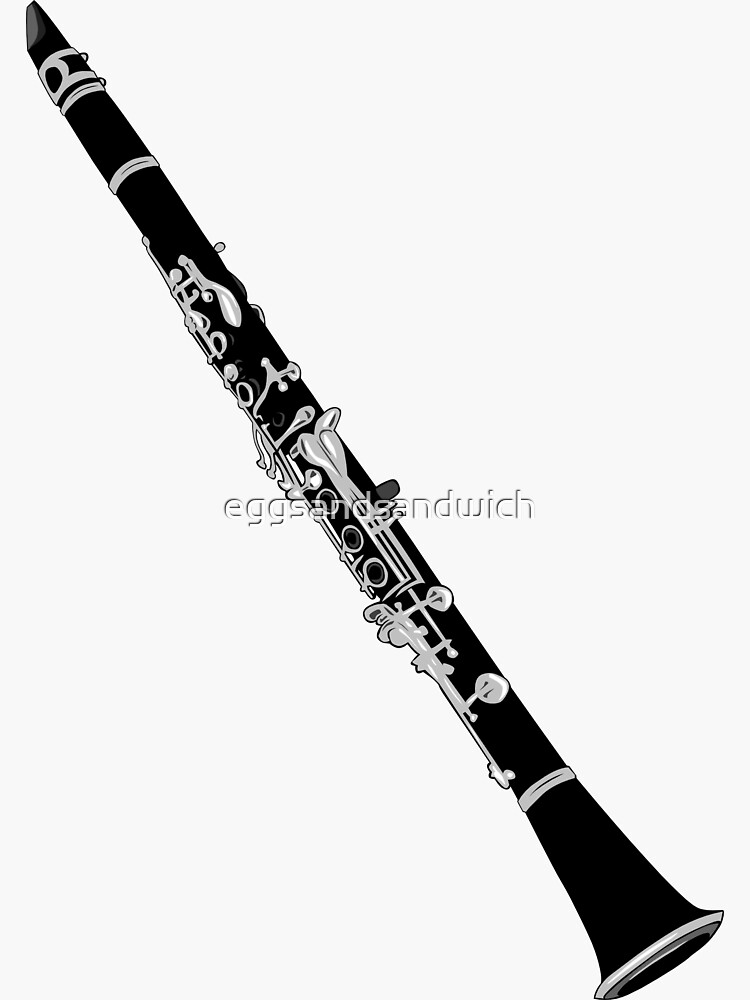"Clarinet Sticker " Sticker for Sale by eggsandsandwich | Redbubble
