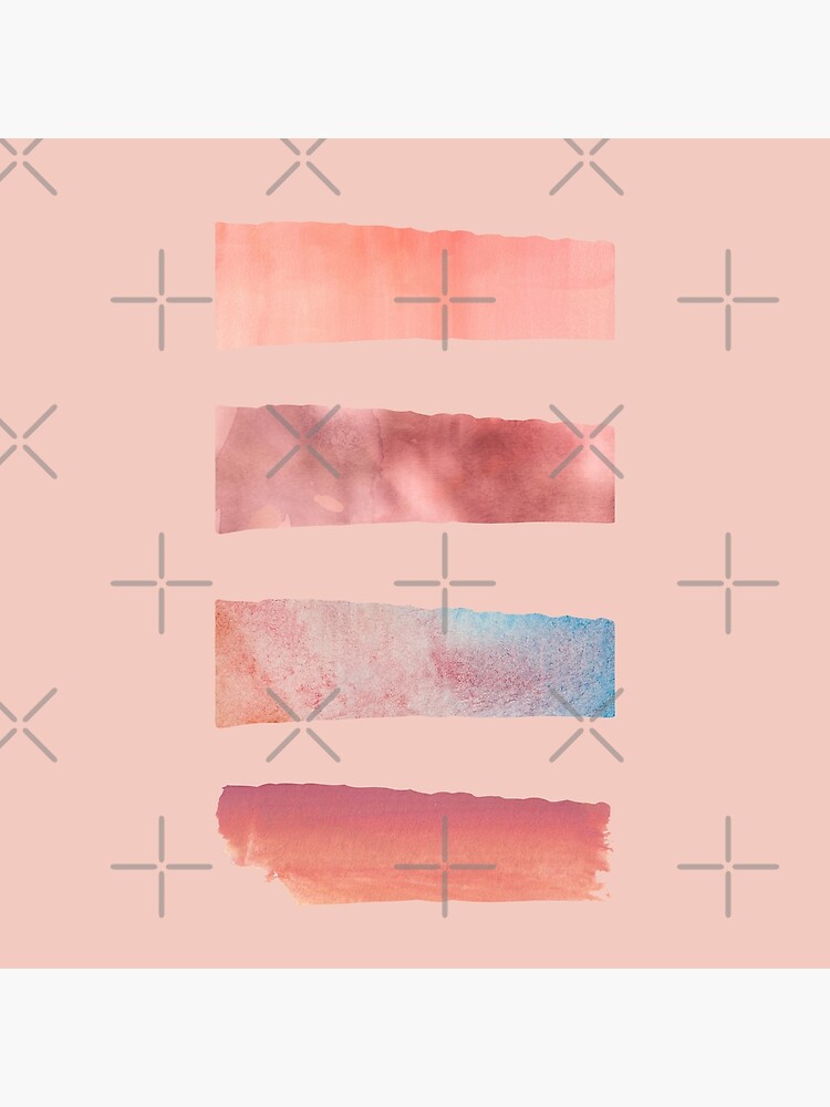 "Neutral pink washi tape watercolor sticker pack" Poster for Sale by ...
