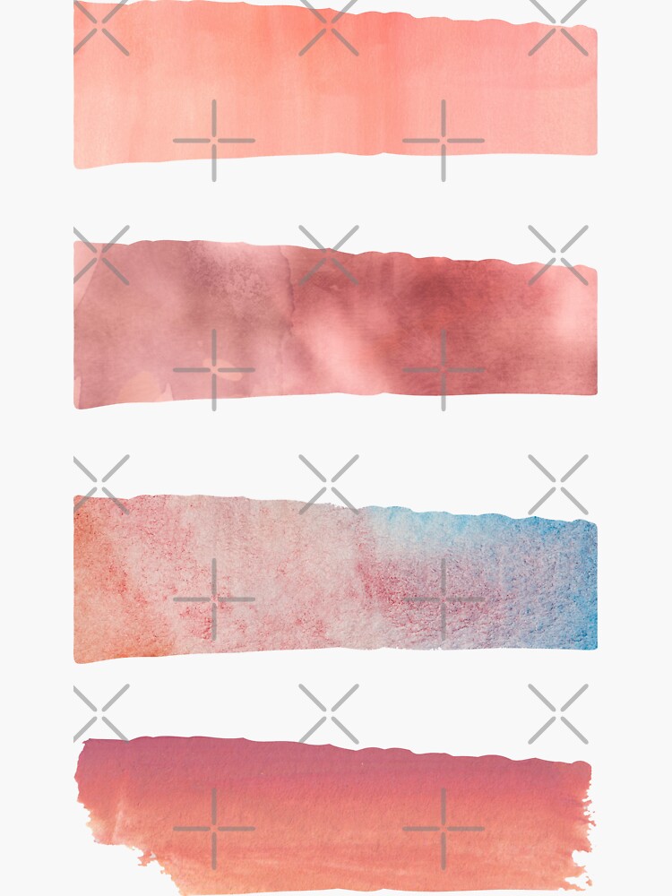 "Neutral pink washi tape watercolor sticker pack" Sticker by beskrajem ...