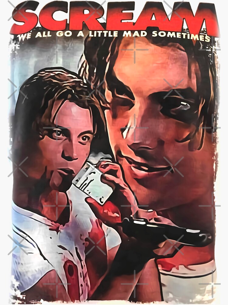 "Scream Vintage Call Me" Sticker by Pereira8370 | Redbubble