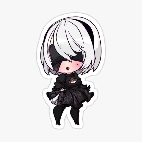 "Nier Automata - 2B combat" Sticker for Sale by raelcsART | Redbubble